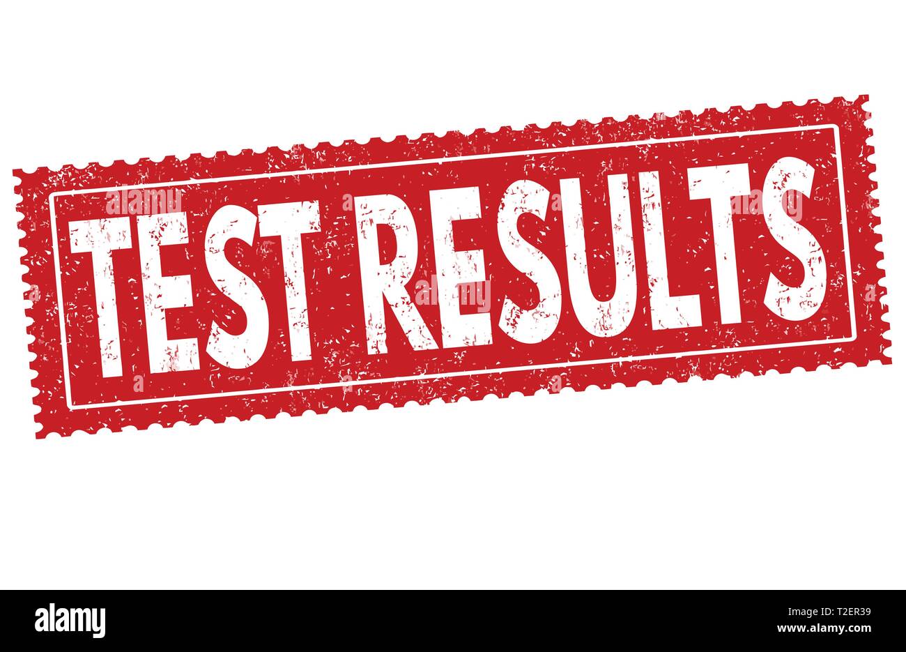 Test Ergebnisse Zeichen oder Stempel auf weißem Hintergrund, Vector ...