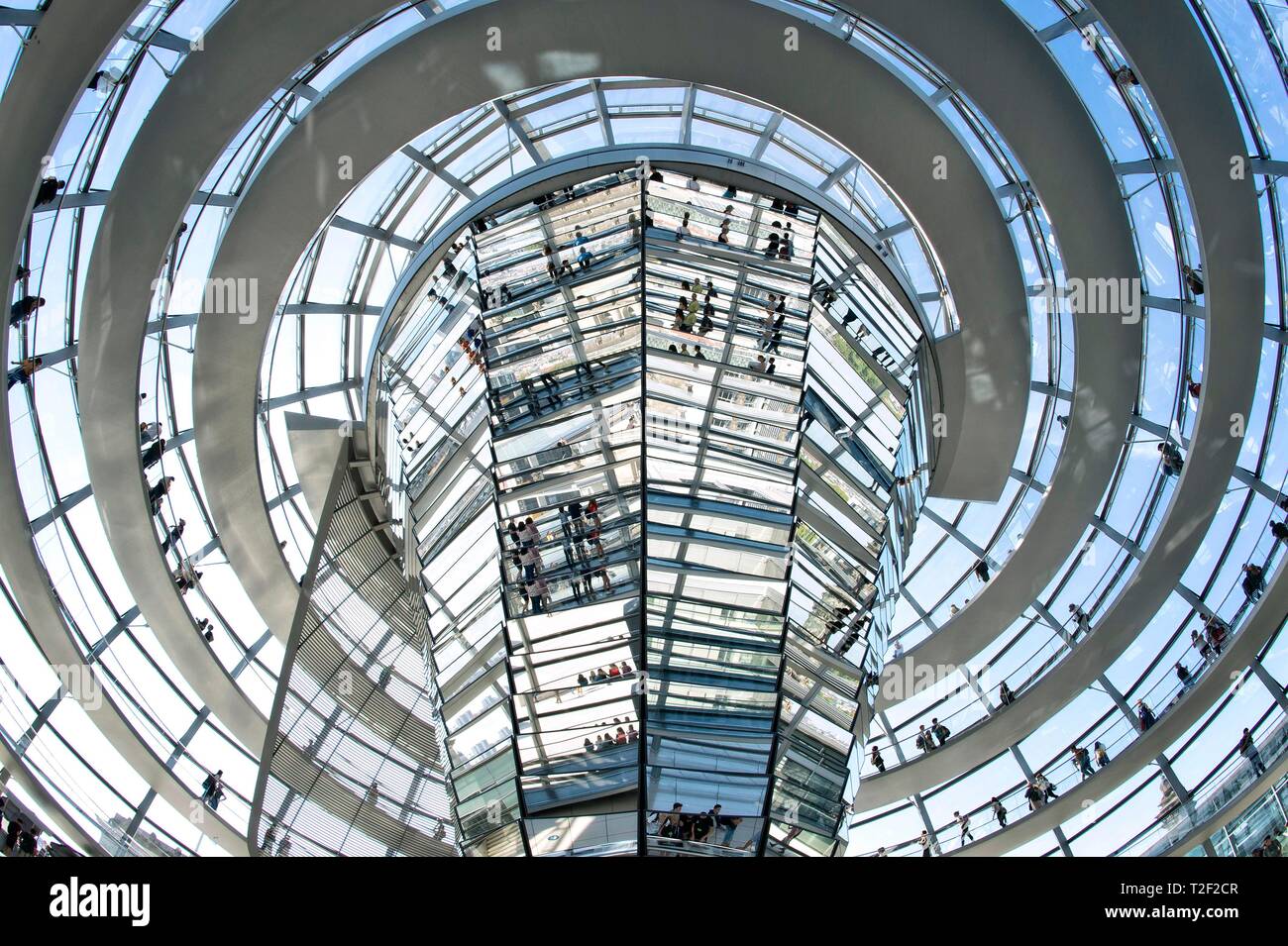 Innenansicht, Kuppel des Reichstagsgebäudes, Architekt Sir Norman ...