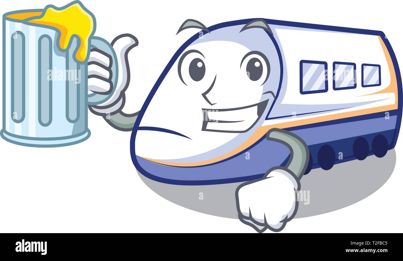 Mit Saft Shinkansen Zug in der Karikatur Vektor-illustration isoliert ...
