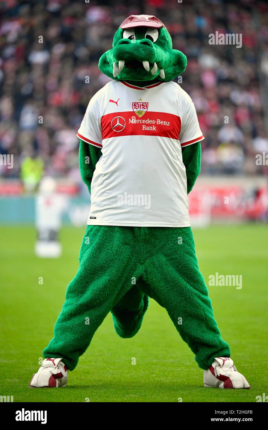 Krokodil Abbildung Fritzle, Maskottchen der VfB Stuttgart, Mercedes ...