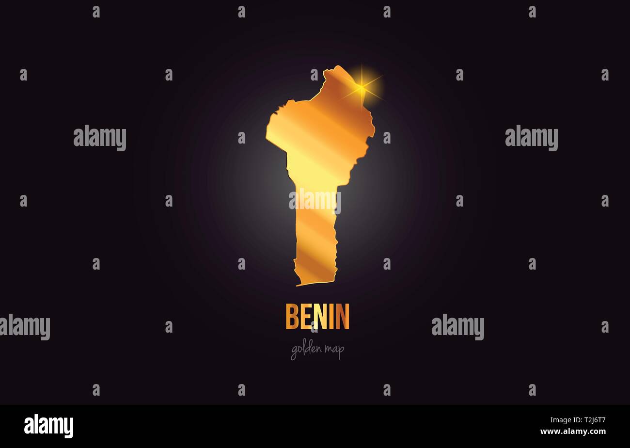 Benin gold karte Stock-Vektorgrafiken kaufen - Alamy