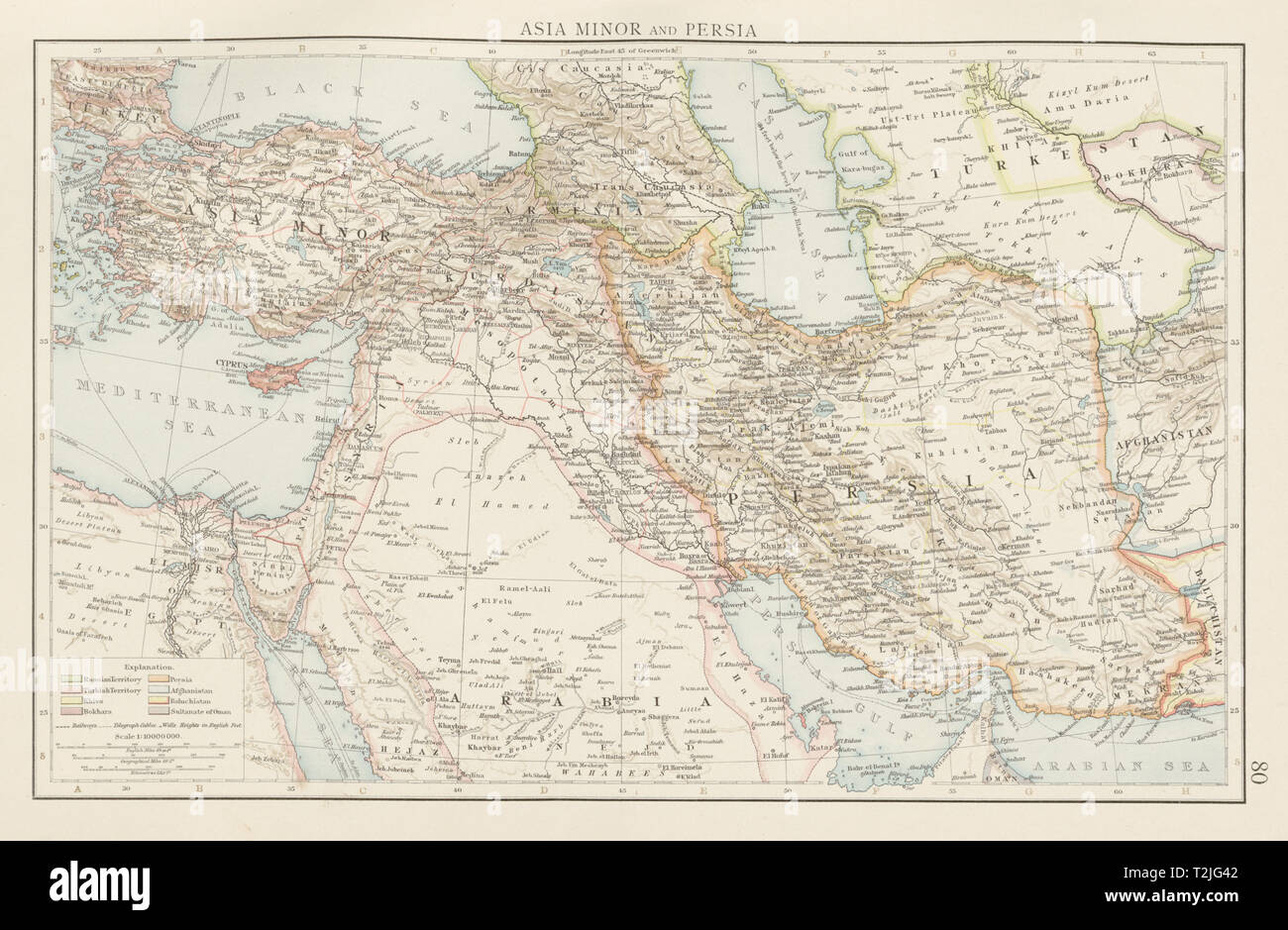 Kleinasien und Persien. Naher Osten. Türkei Irak Iran Arabien. Die ...
