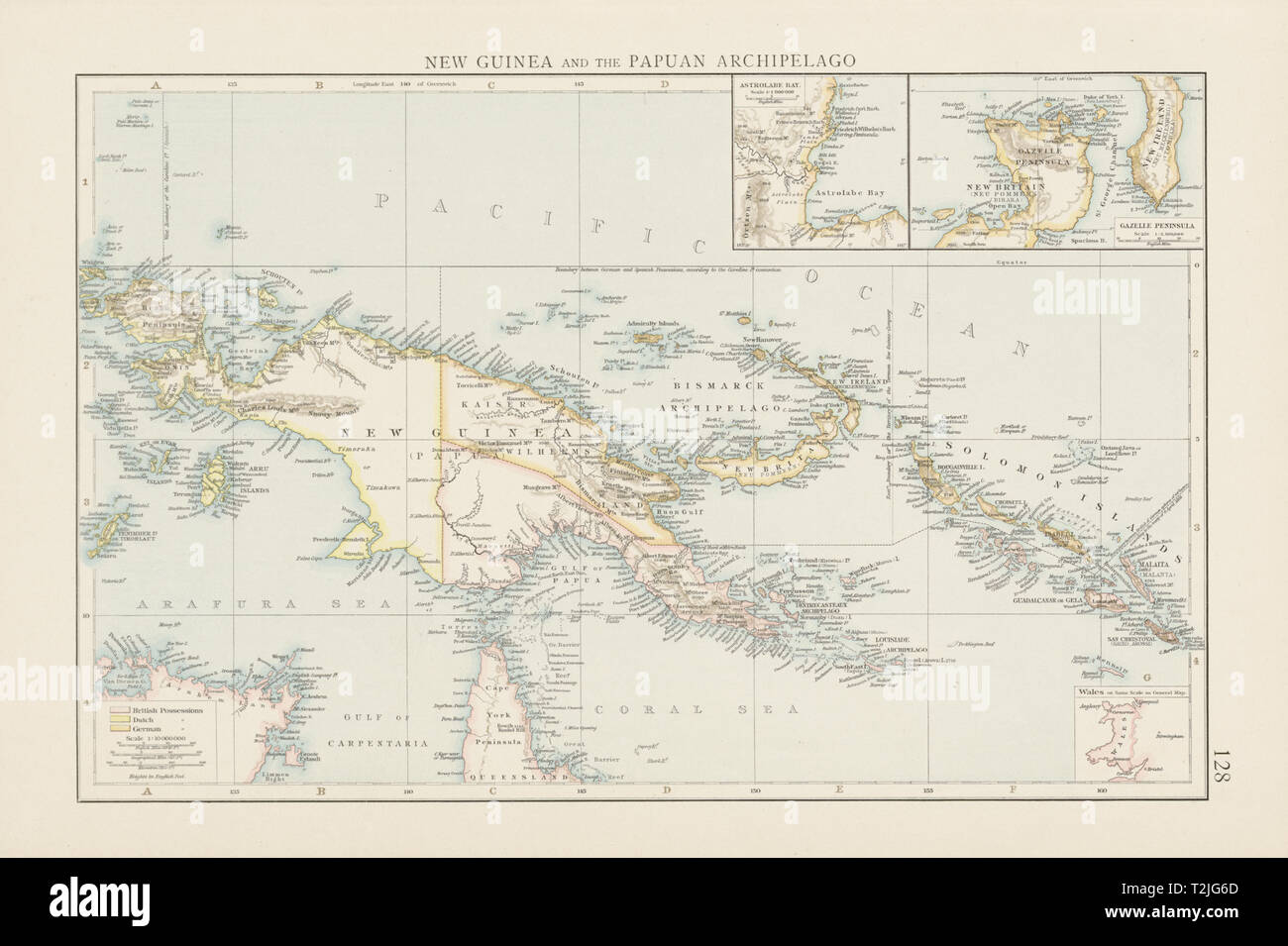 Papua New Guinea & Archipel. Salomo & Bismarck Inseln. Die Zeiten 1900 ...