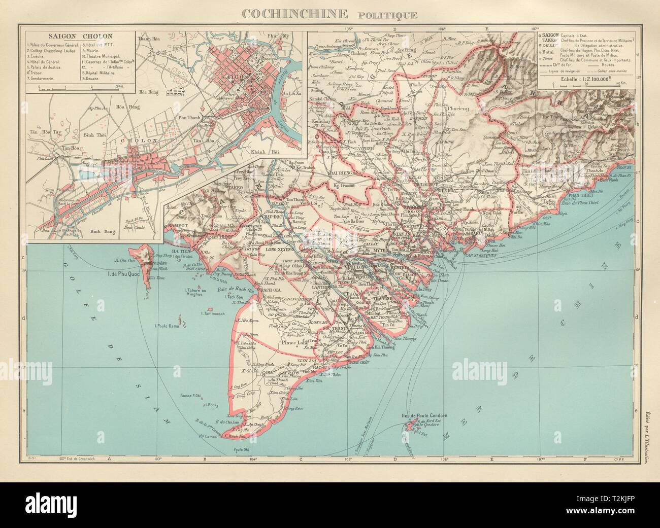 COCHINCHINA Cochinchine Indochina Vietnam. Saigon / Ho Chi Minh City ...