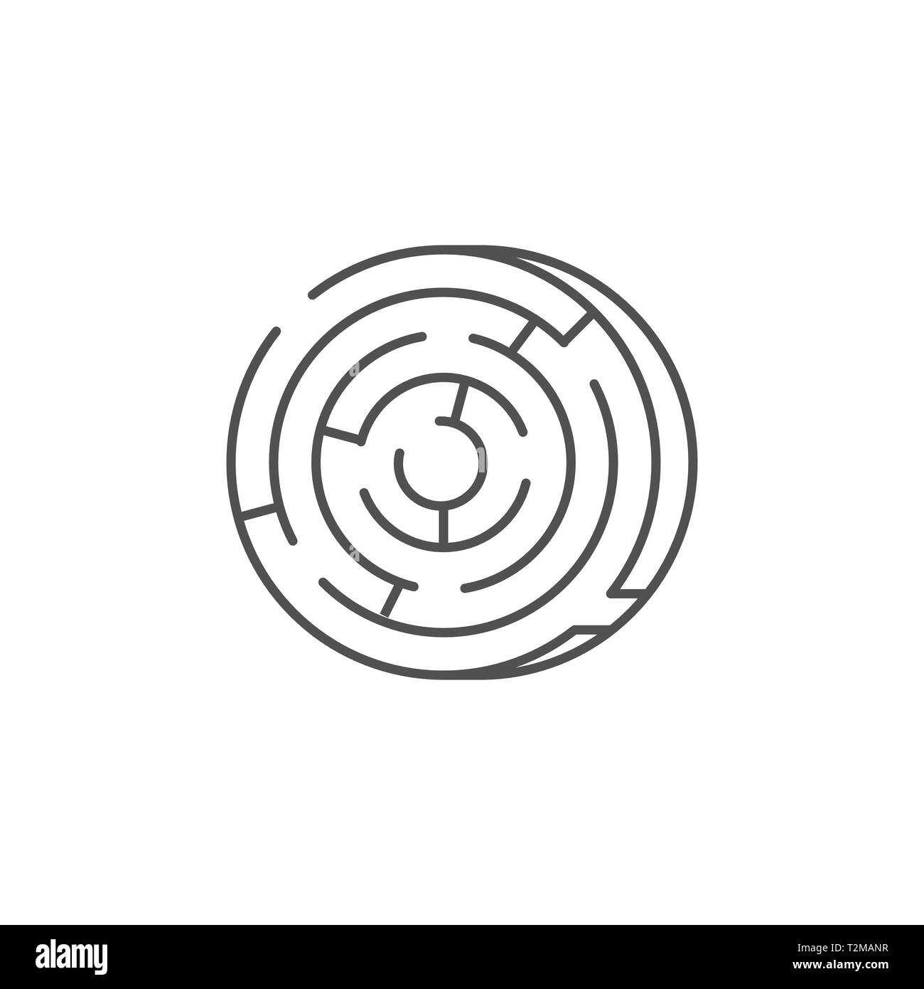 Labyrinth Symbol. Labyrinth dünne Linie Vektor Icon. Flache Symbol auf ...