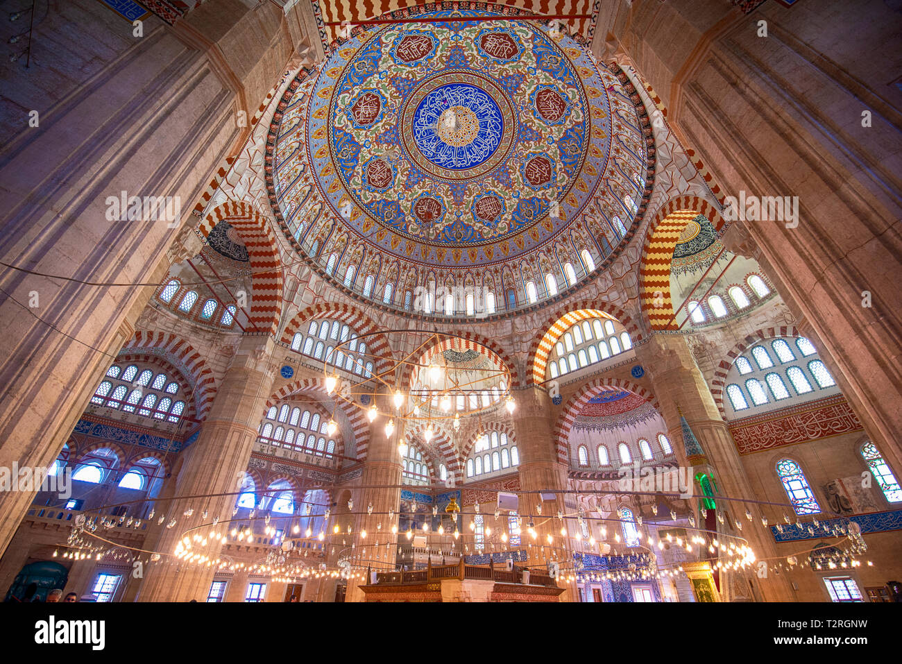 EDIRNE, Türkei - im Inneren der Selimiye Moschee. Die Moschee wurde von ...