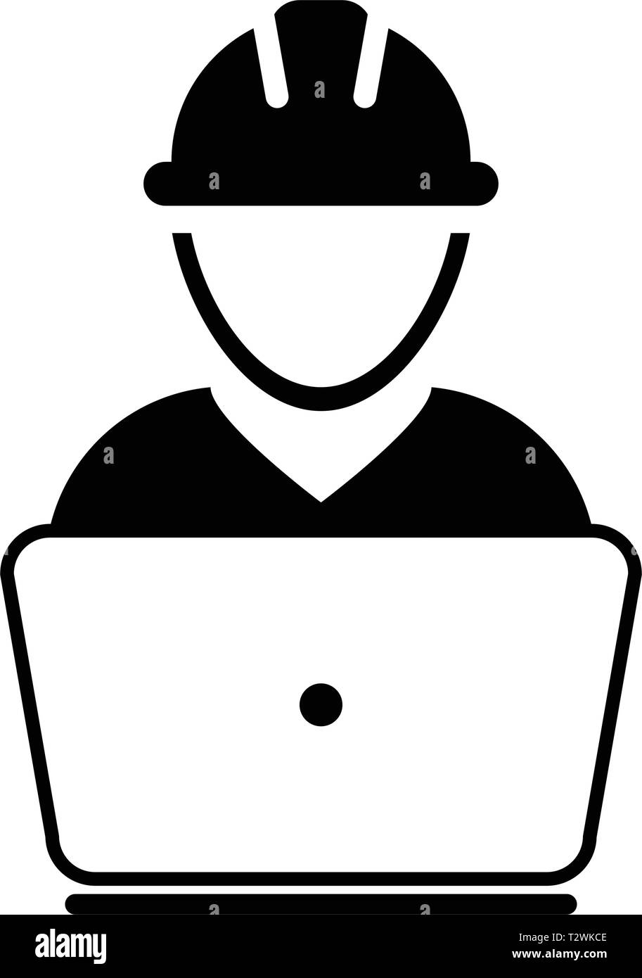 Engineer Pictogram Helmet Stockfotos und -bilder Kaufen - Alamy