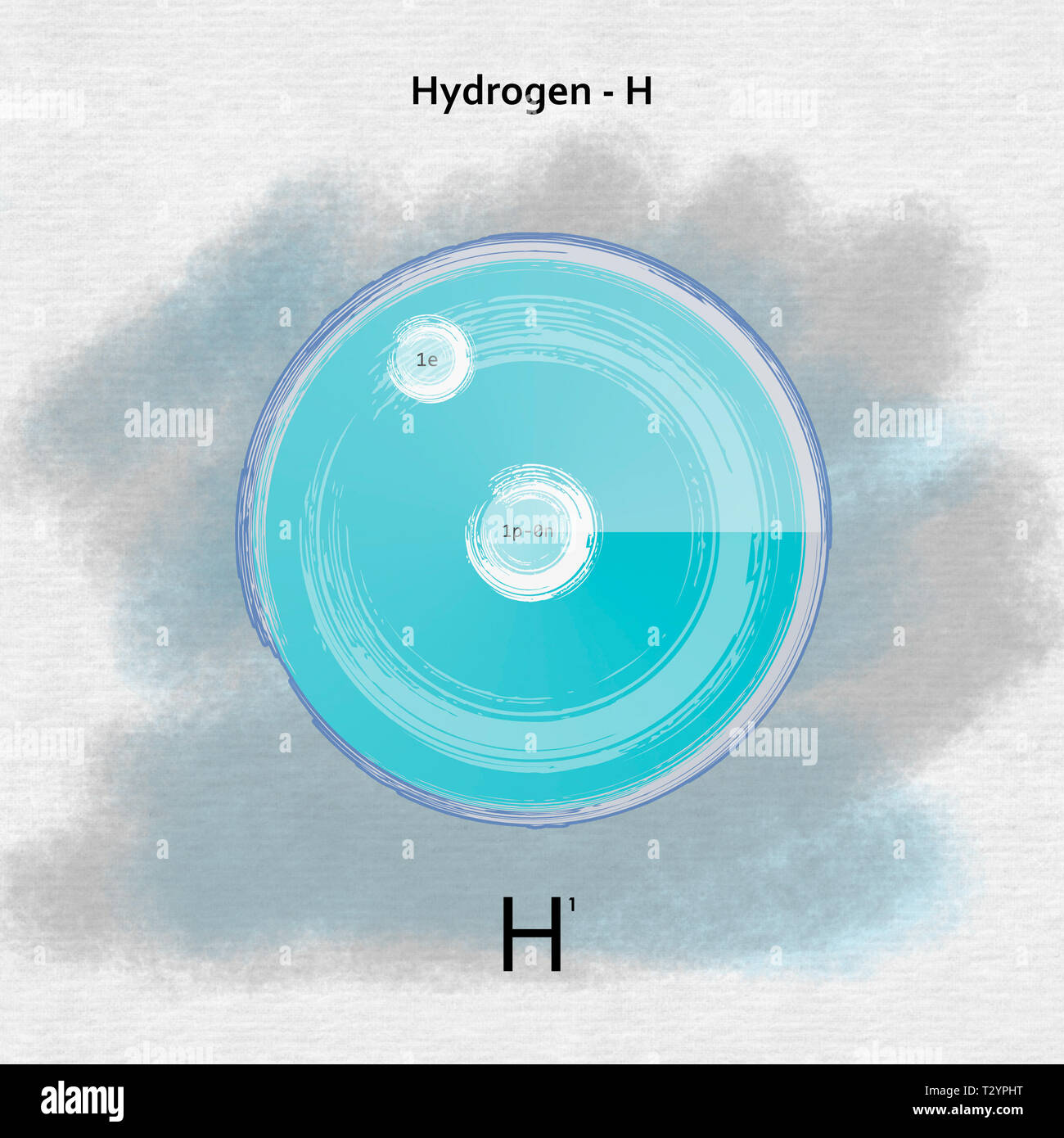 Wasserstoff chemisches Element der atomaren Struktur Abbildung ...