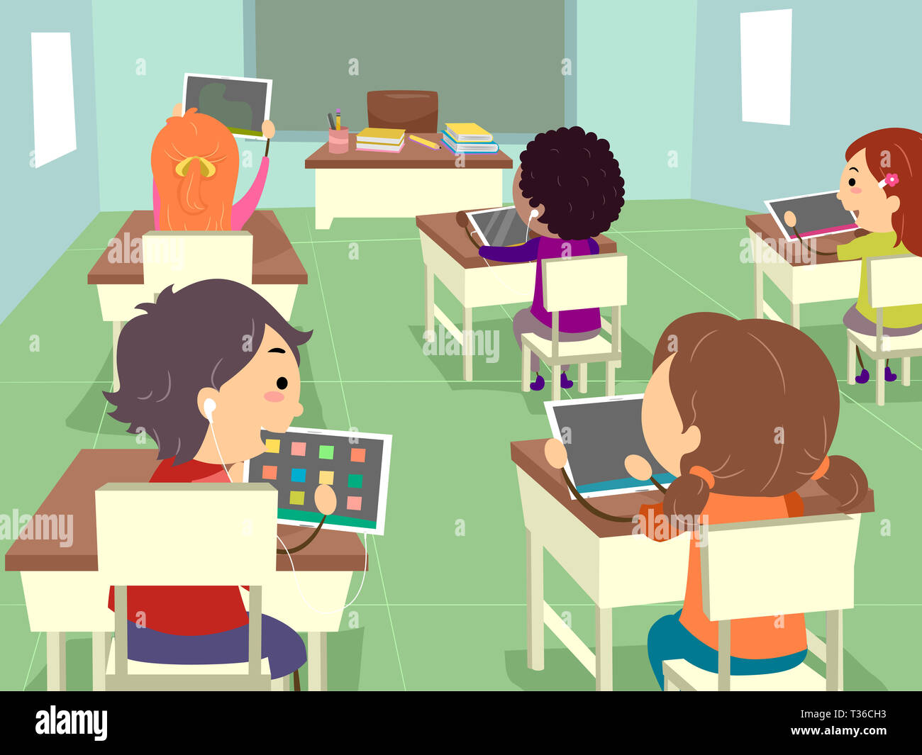 Clipart illustration preschool classroom -Fotos und -Bildmaterial in ...