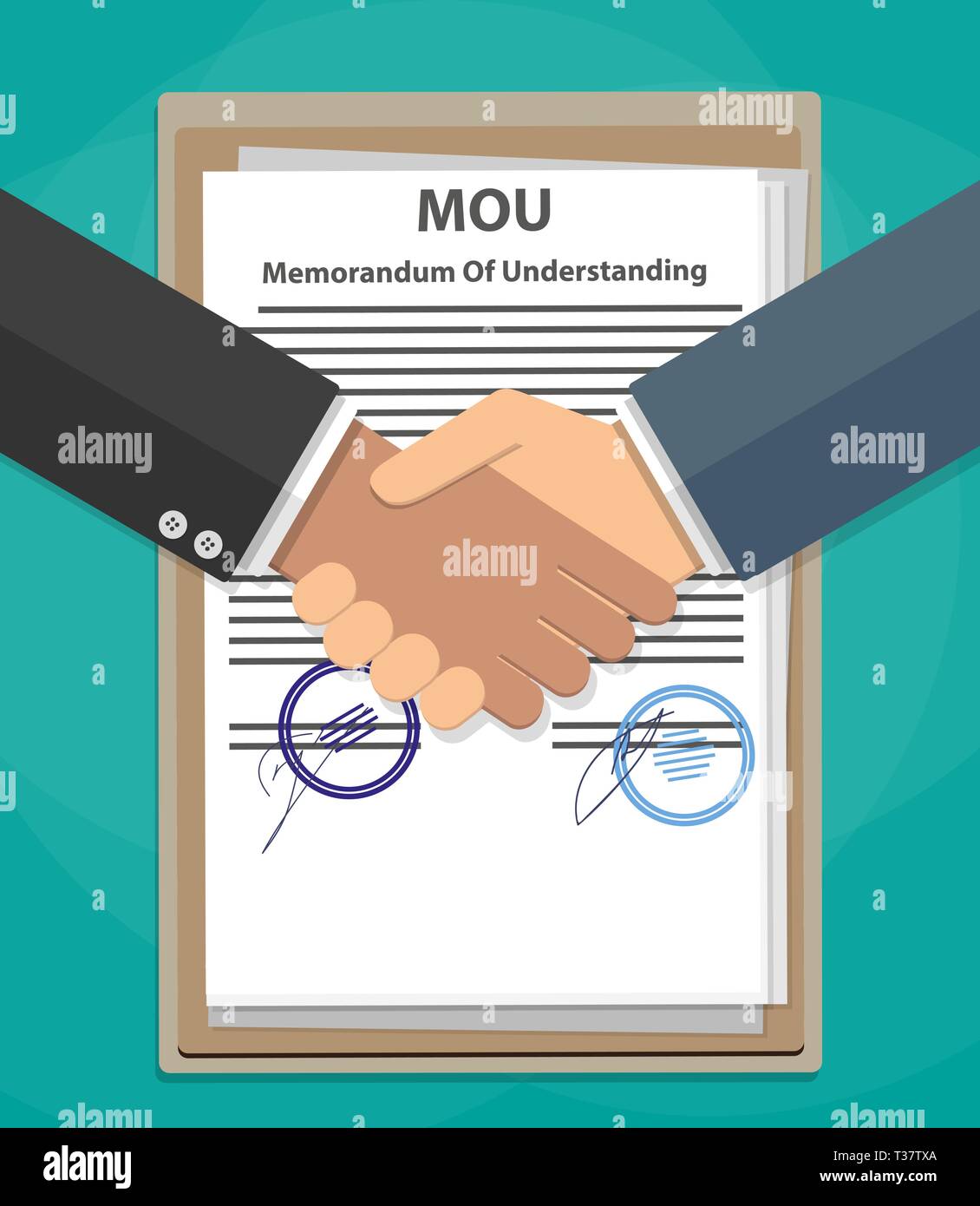 Document contract icon cartoon style -Fotos und -Bildmaterial in hoher ...