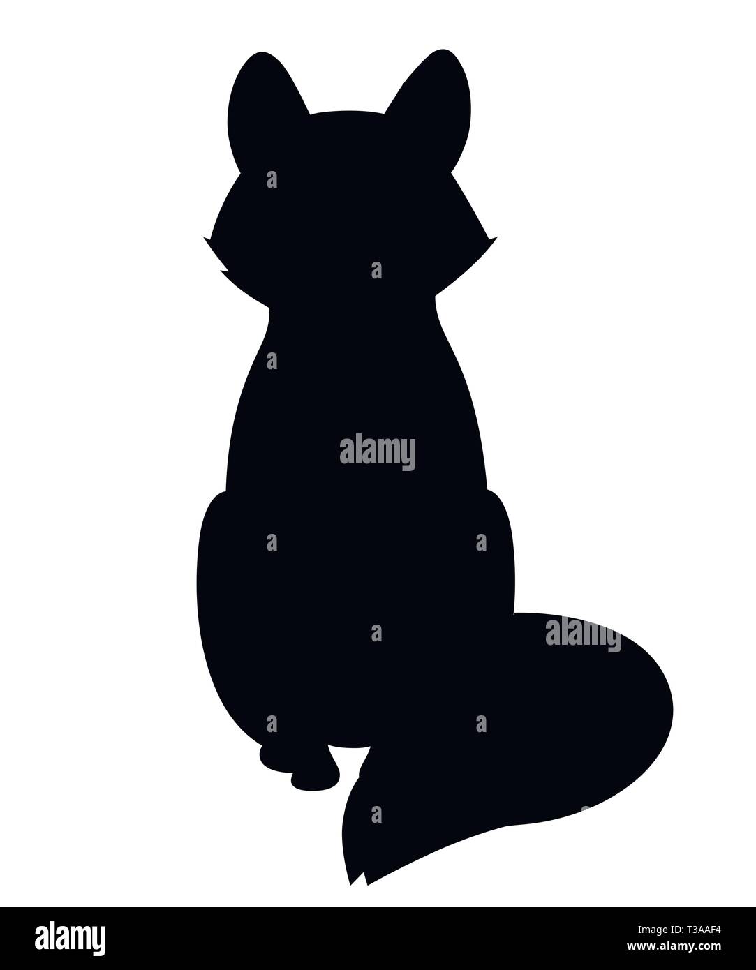 Schwarzer umriss silhouette fuchs Stock-Vektorgrafiken kaufen - Alamy
