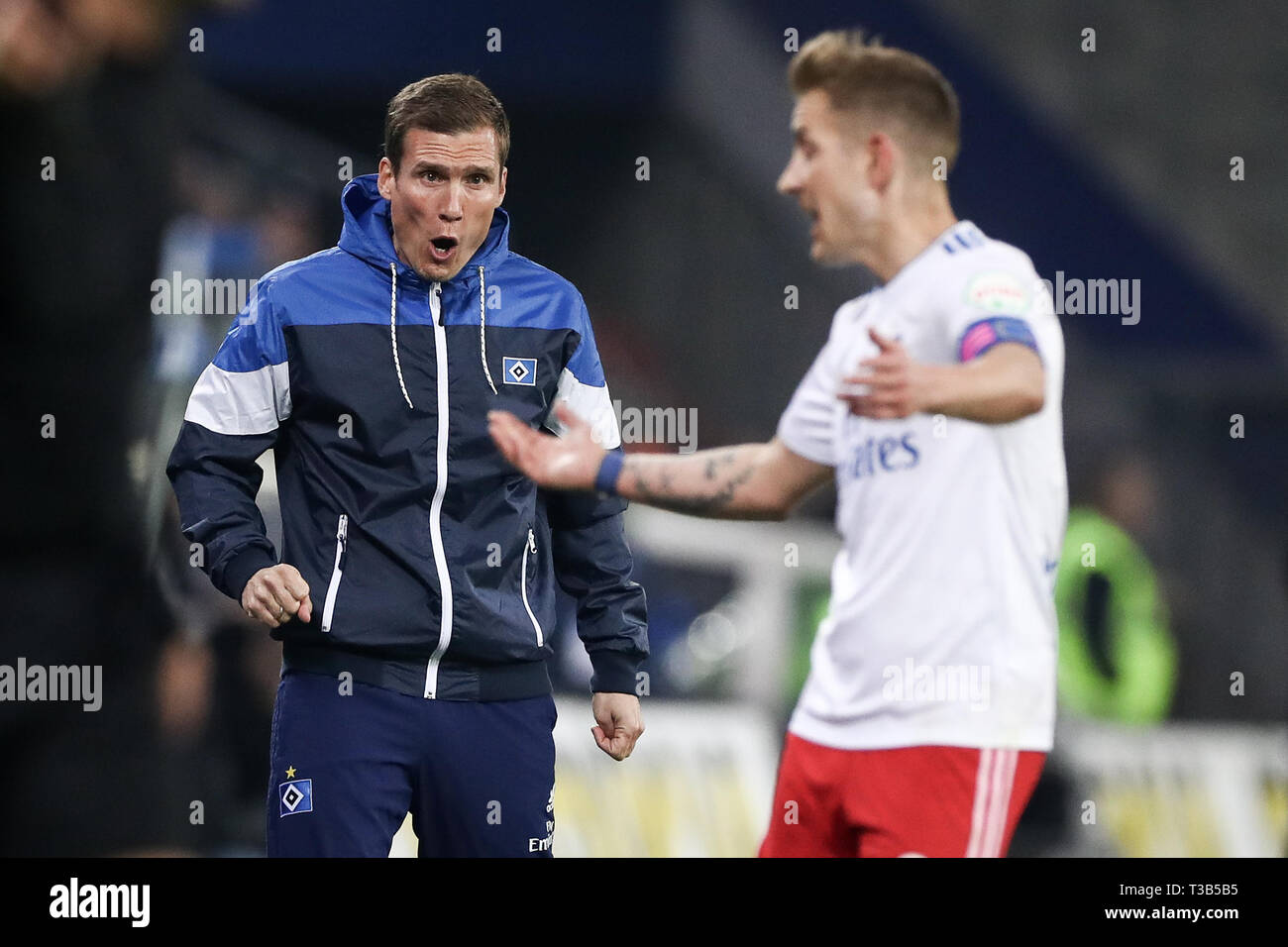 Hamburg, Deutschland. 08 Apr, 2019. Fussball: 2. Fussballbundesliga, 28. Spieltag Hamburger SV ...
