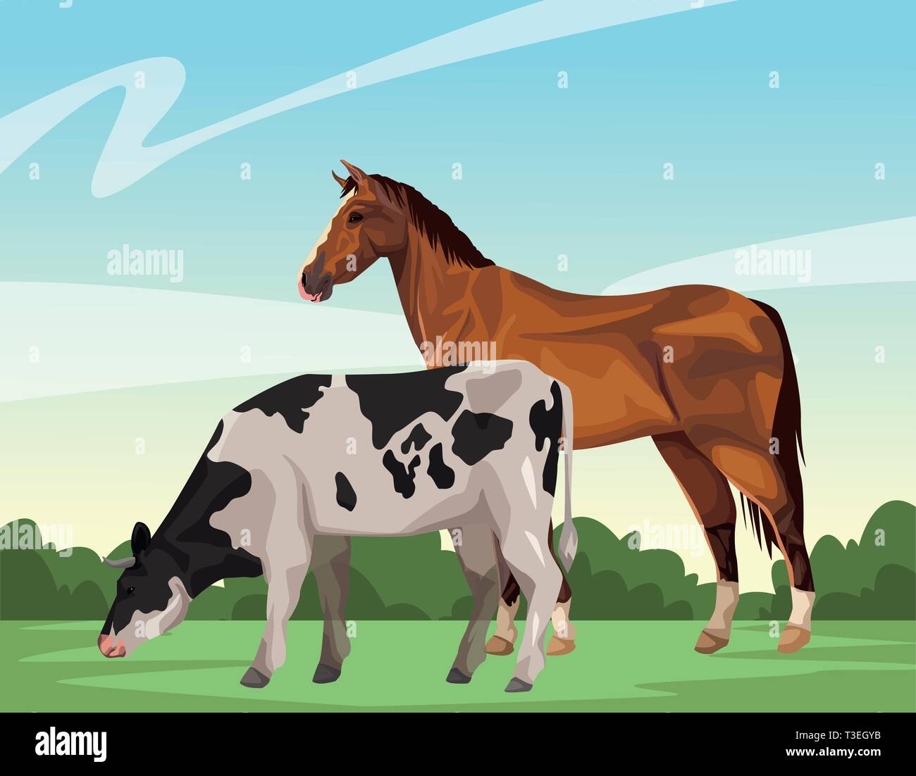 Rustikale pferdefarm Stock-Vektorgrafiken kaufen - Alamy