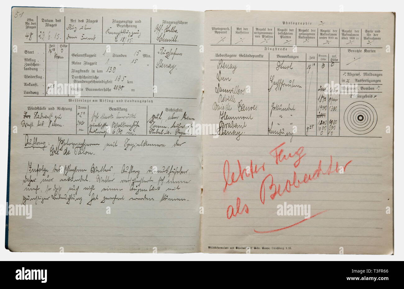 Log book luftwaffe -Fotos und -Bildmaterial in hoher Auflösung – Alamy