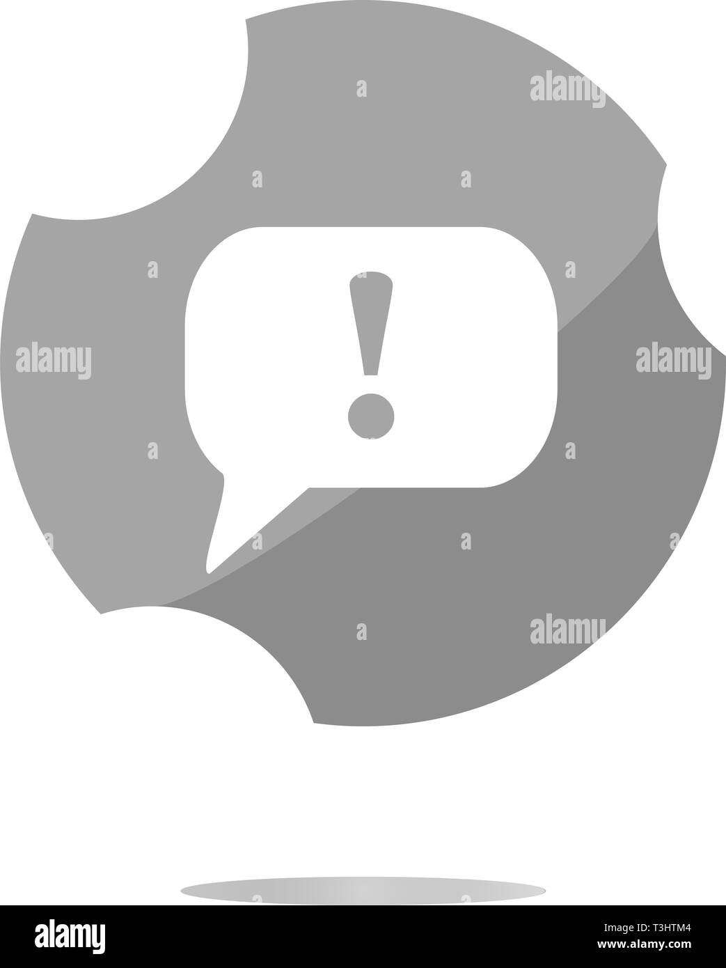 Achtung-Zeichen-Symbol. Ausrufezeichen. Gefahrensymbol Warnung. Moderne ...