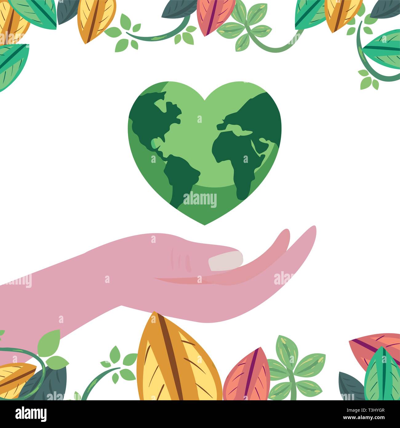 Heart shaped world map Stock-Vektorgrafiken kaufen - Alamy