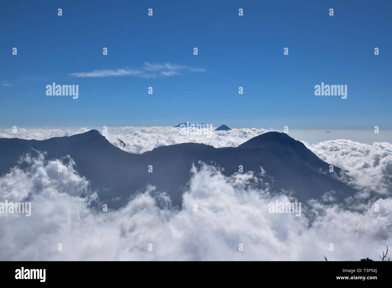 Blick auf Vulkane von Santamaria Vulkan, Guatemala Stockfotografie - Alamy