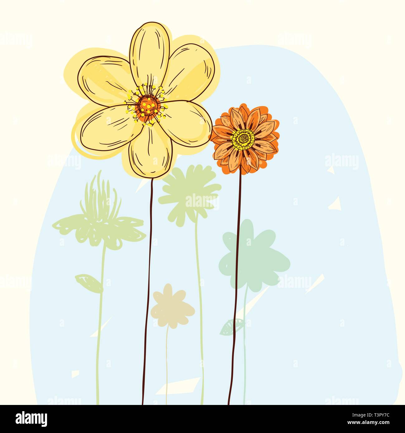 Blumen Symbole gesetzt, Vector Illustration Stock-Vektorgrafik - Alamy