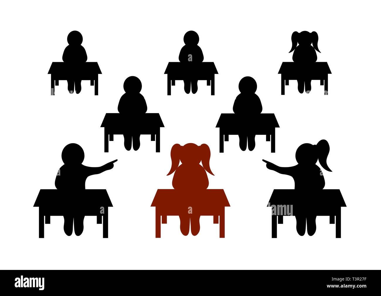 Mobbing junge Stock-Vektorgrafiken kaufen - Alamy