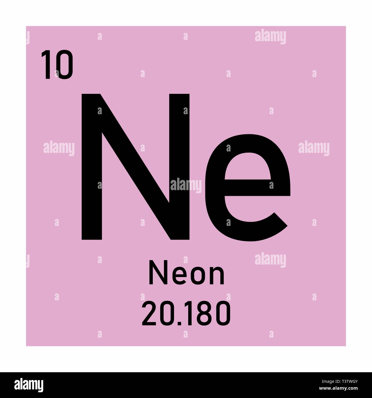 Neon chemisches Element Stock-Vektorgrafik - Alamy