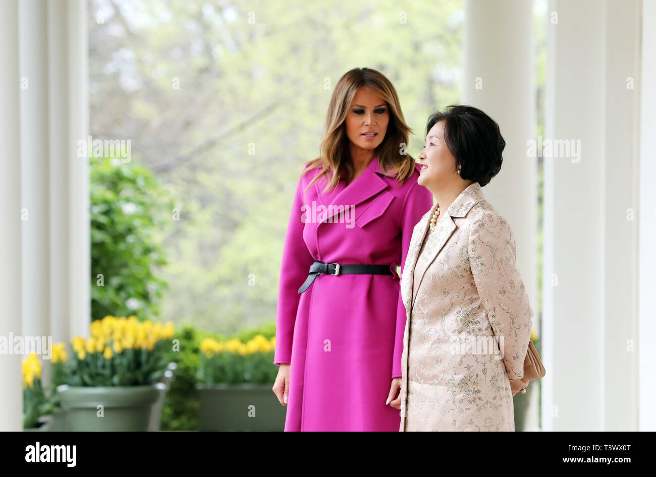12 Apr, 2019. Südkorea, USA erste Damen Südkoreanischen first Lady Kim ...