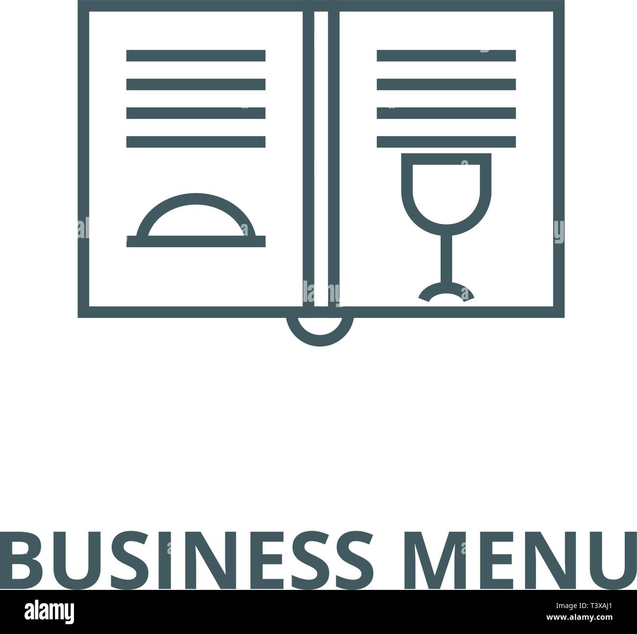 Business Menü Symbol Leitung, Vektor. Business Menü outline Zeichen ...