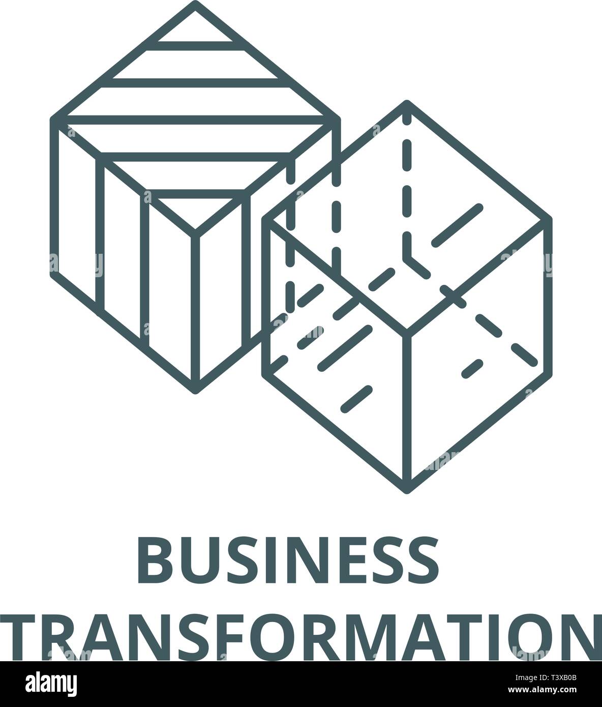 Business Transformation Symbol Leitung, Vektor. Business Transformation ...