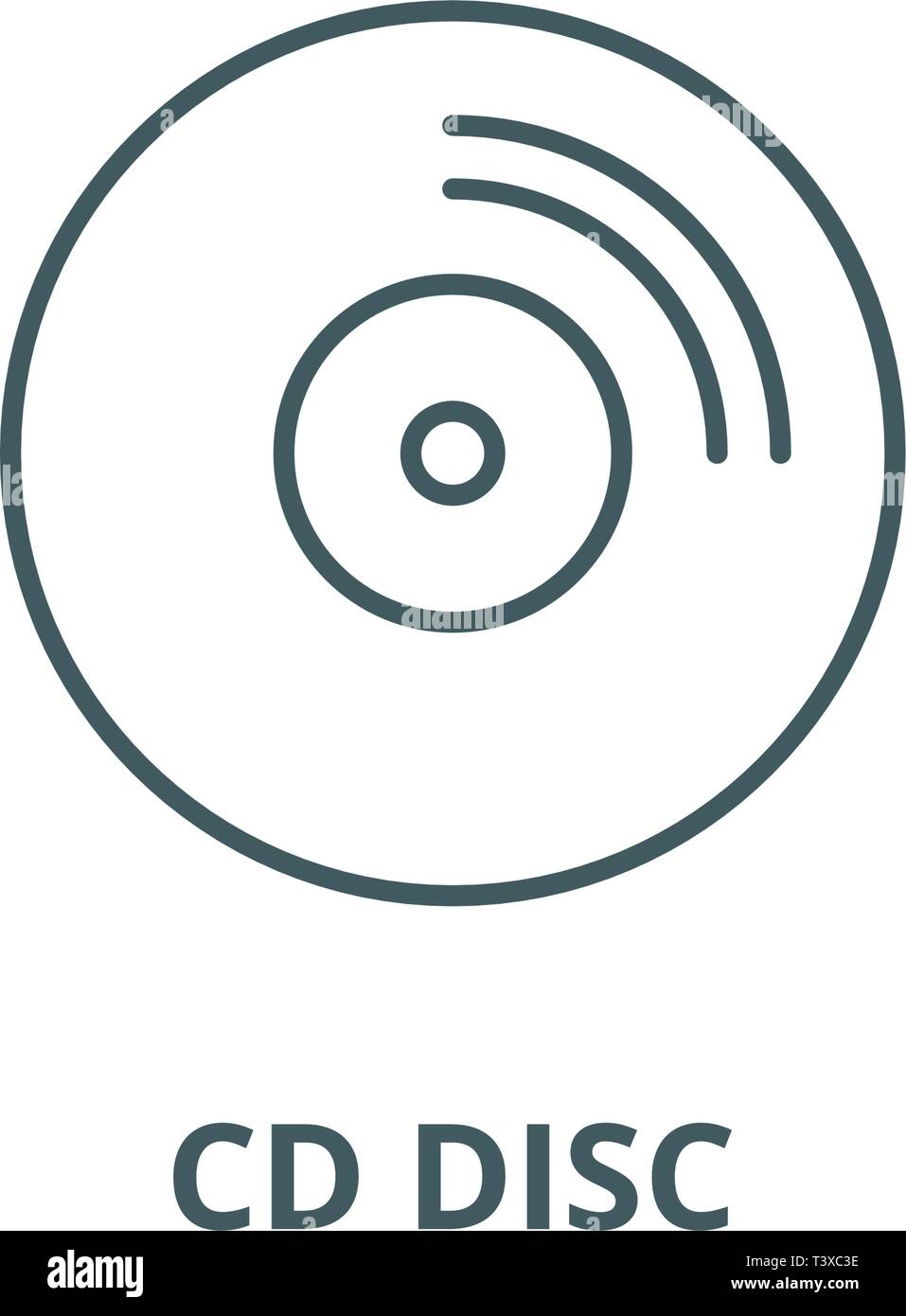 Cd-Symbol Leitung, Vektor. Cd-outline Zeichen, Symbol, Abbildung Stock ...