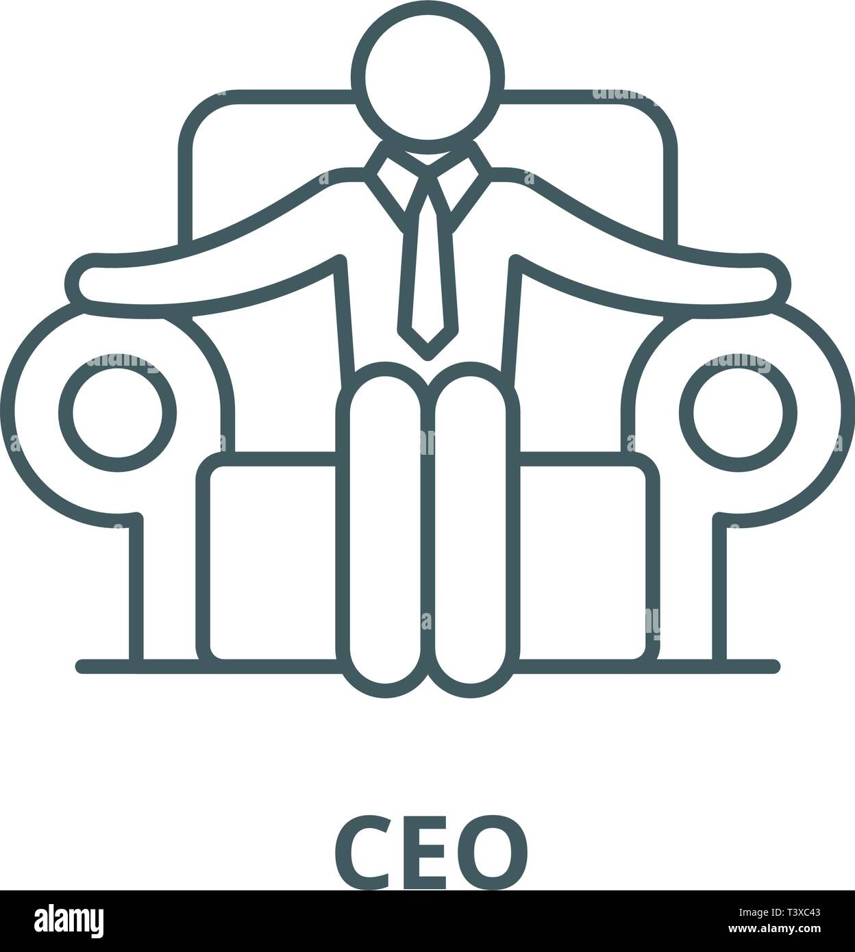 Ceo Symbol Leitung, Vektor. Ceo Umrisse Zeichen, Symbol, Abbildung ...