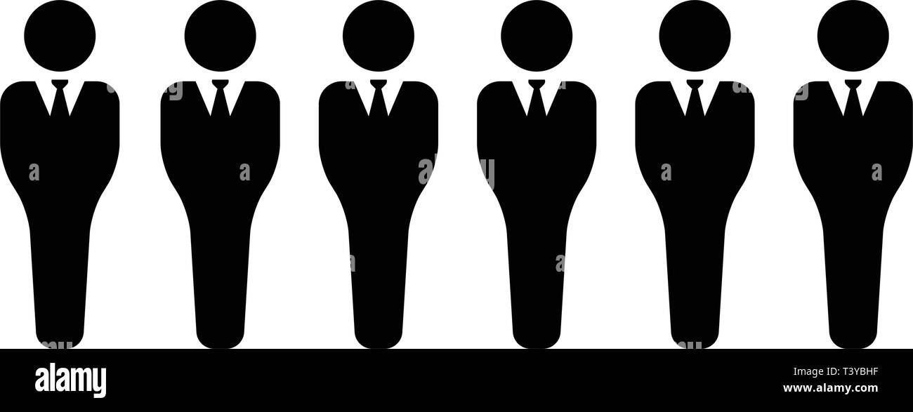 Leader Symbol Vektor männliche Gruppe von Personen symbol Avatar für ...