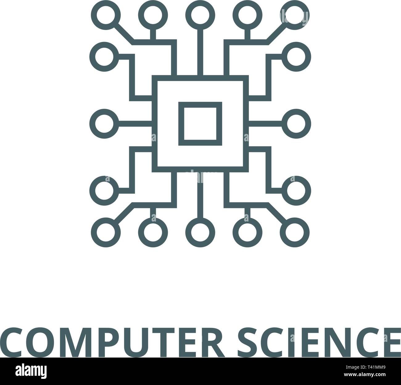 Informatik, Stromkreis Symbol Leitung, Vektor. Informatik, Stromkreis ...