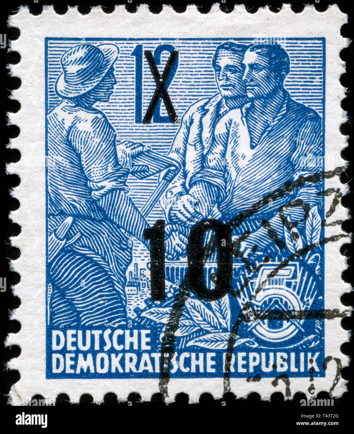 Briefmarke aus Ostdeutschland (DDR) im Fünfjahresplan Serie 1957 ...