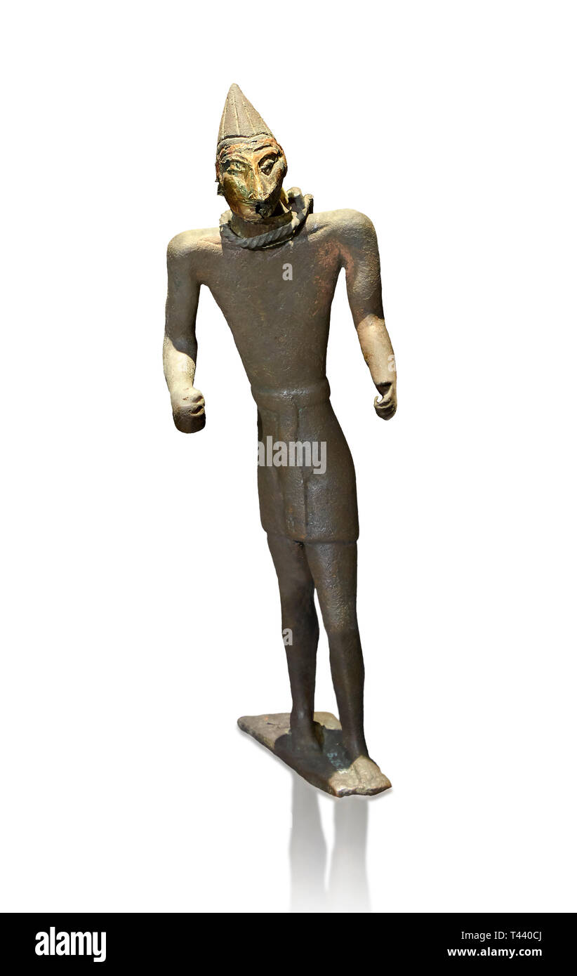 Hethiter Figur aus Bronze mit einer Maske, Hethiter. Archäologisches ...