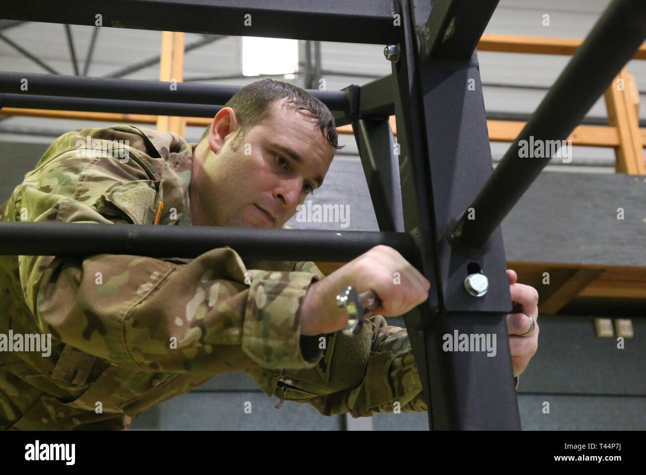 Ein US-Soldat in das Joint Multinational Readiness Center zugeordnet ...