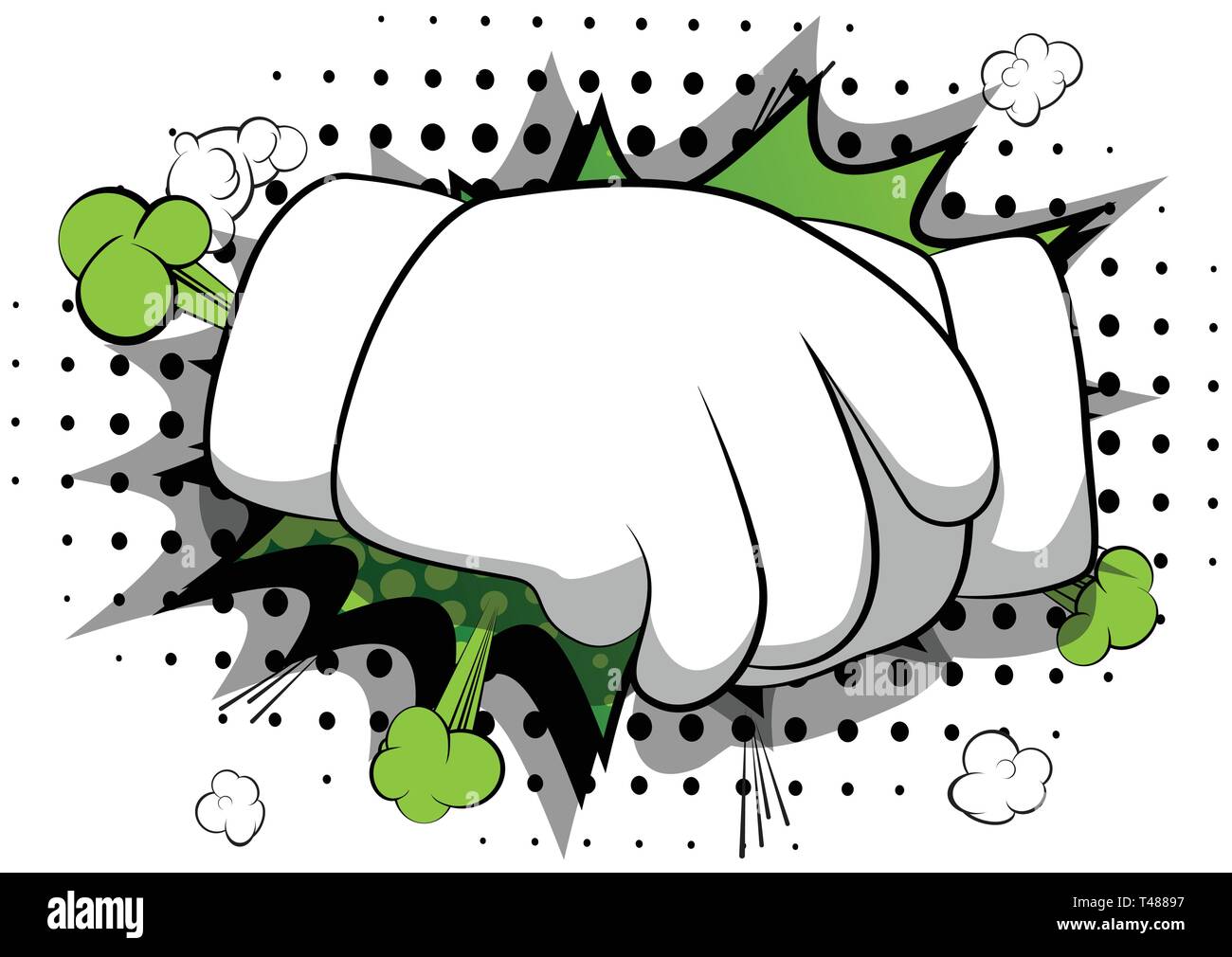 Vektor cartoon Hände und Handshake. Illustrierte hand Zeichen auf Comic ...