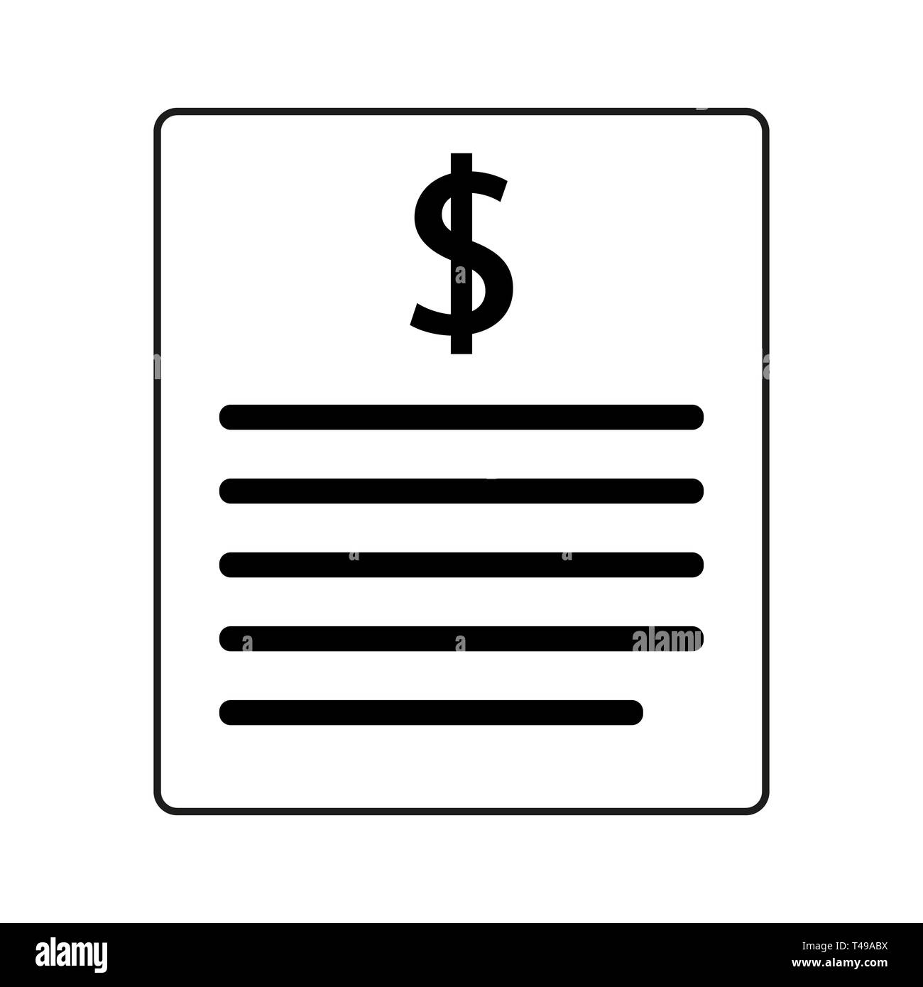 Rechnungsposition angezeigt. Zahlung und Rechnung Rechnung. Um symbol ...