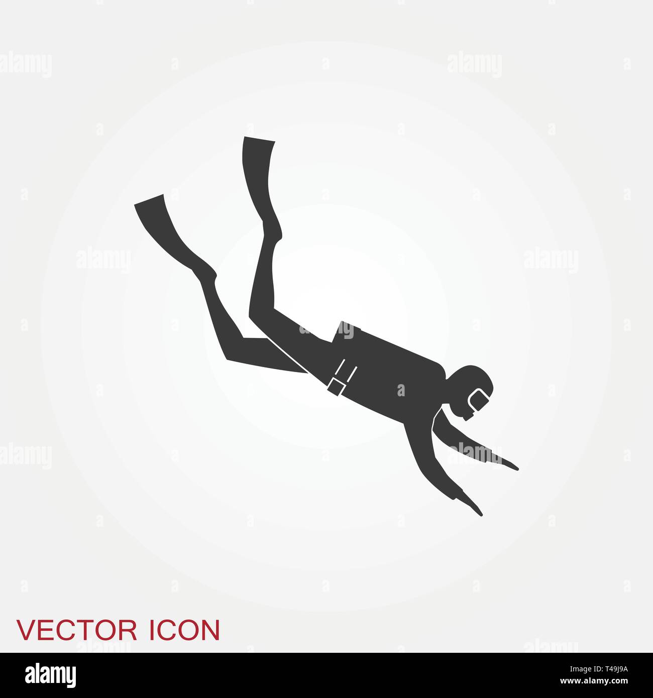 Scuba Diver Symbol vektor Symbol Stock-Vektorgrafik - Alamy