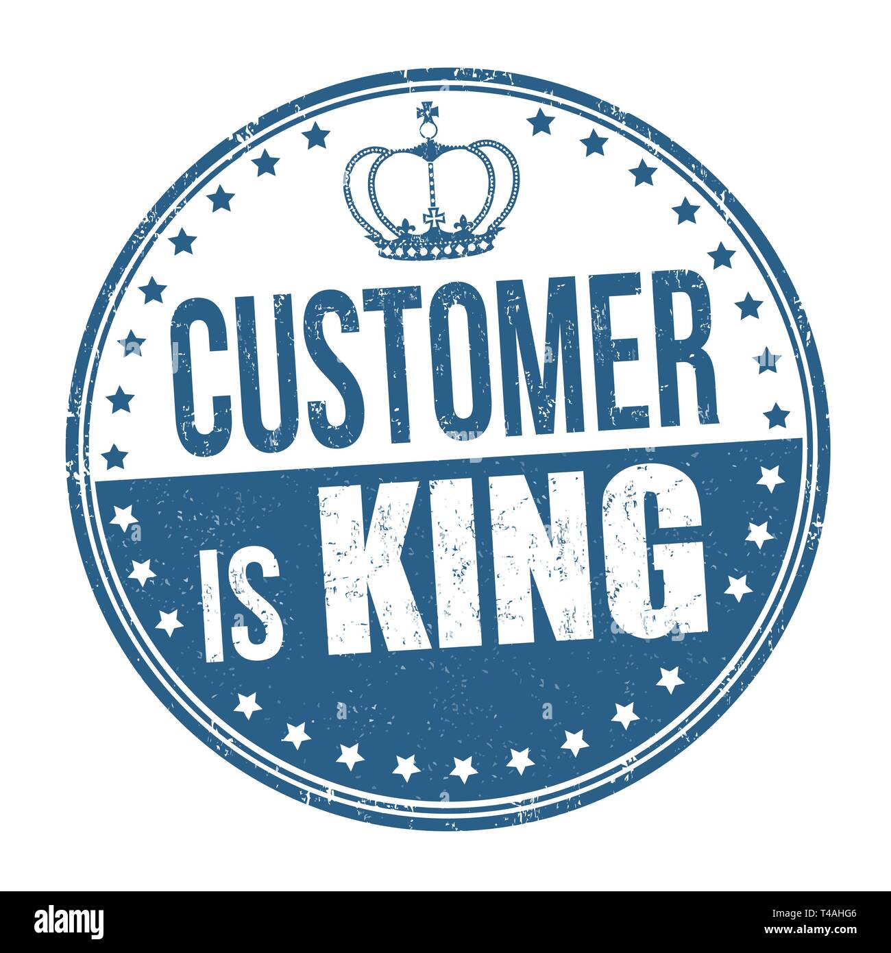 Kunde ist König Zeichen oder Stempel auf weißem Hintergrund, Vector ...