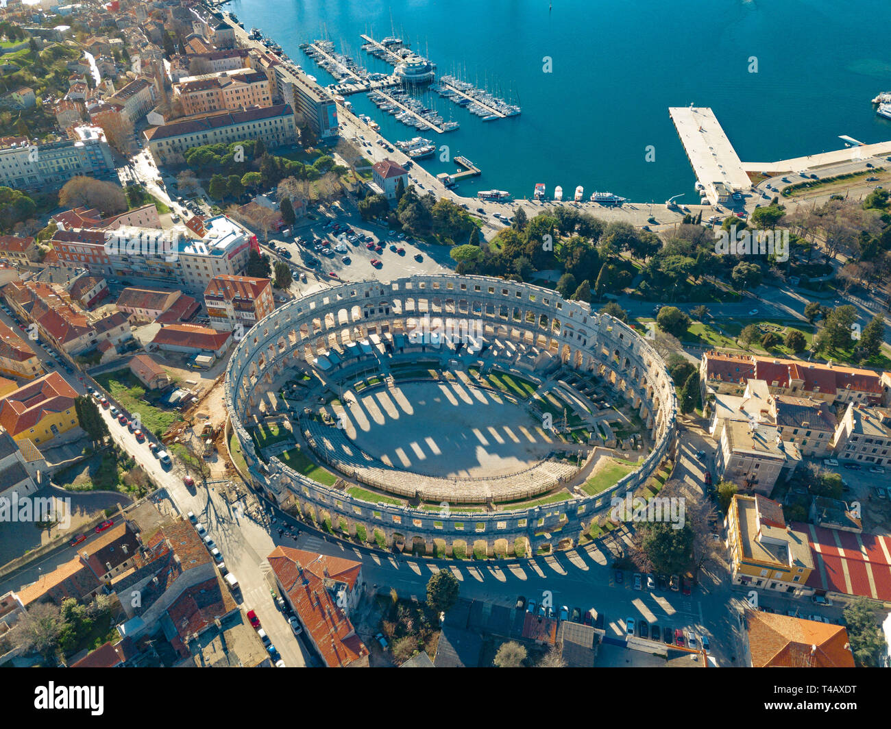 Römische Amphitheater Pula Kroatien Stockfotografie - Alamy