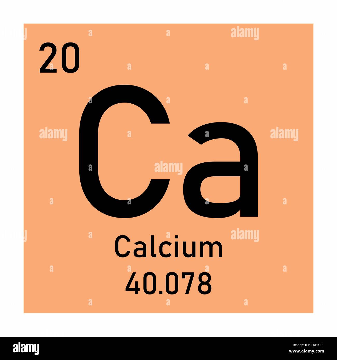Periodensystem Element Calcium Symbol Stock-Vektorgrafik - Alamy