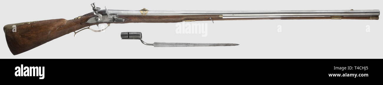 Die langen Arme, Musketen und caplock, musketen Gewehr mit Bajonett ...
