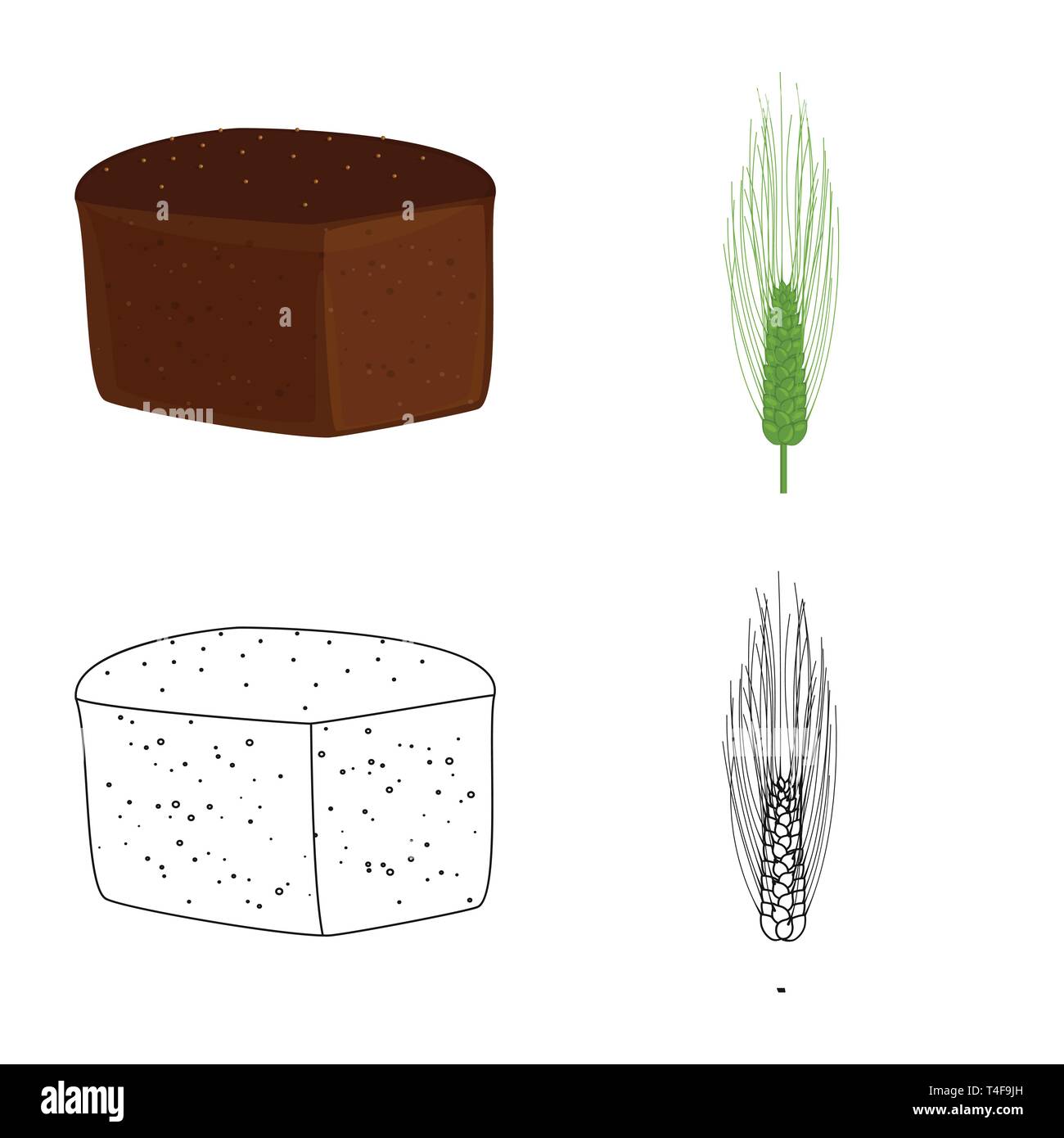 Brot, Gerste, Braun, Winter, Essen, Frühling, gesund, Spike ...