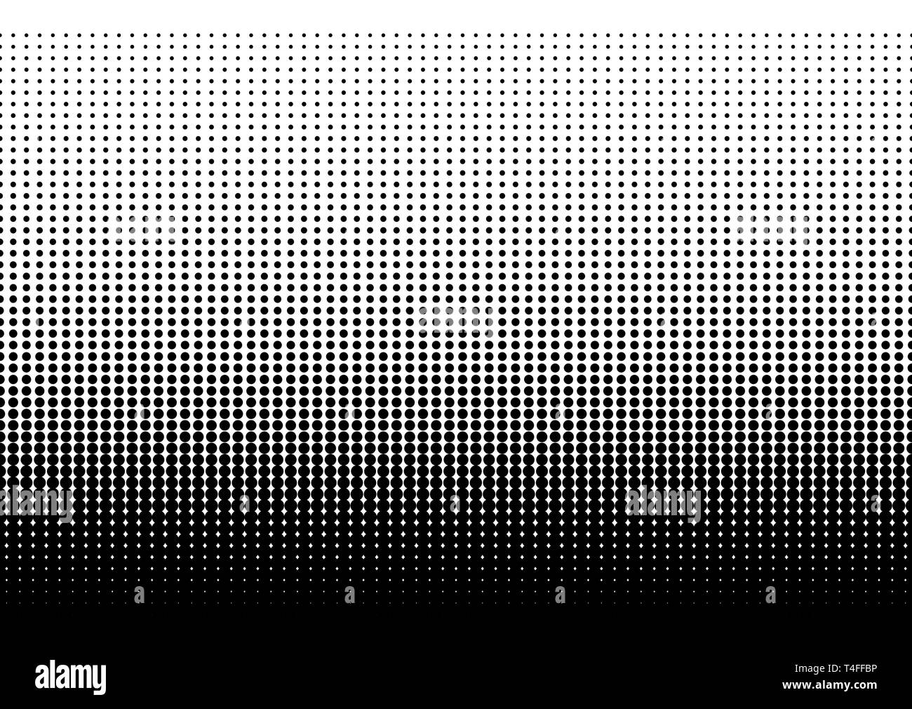 Rasterpunkte. Gepunktete Gradienten. Monochrome punkte Textur Kulisse ...