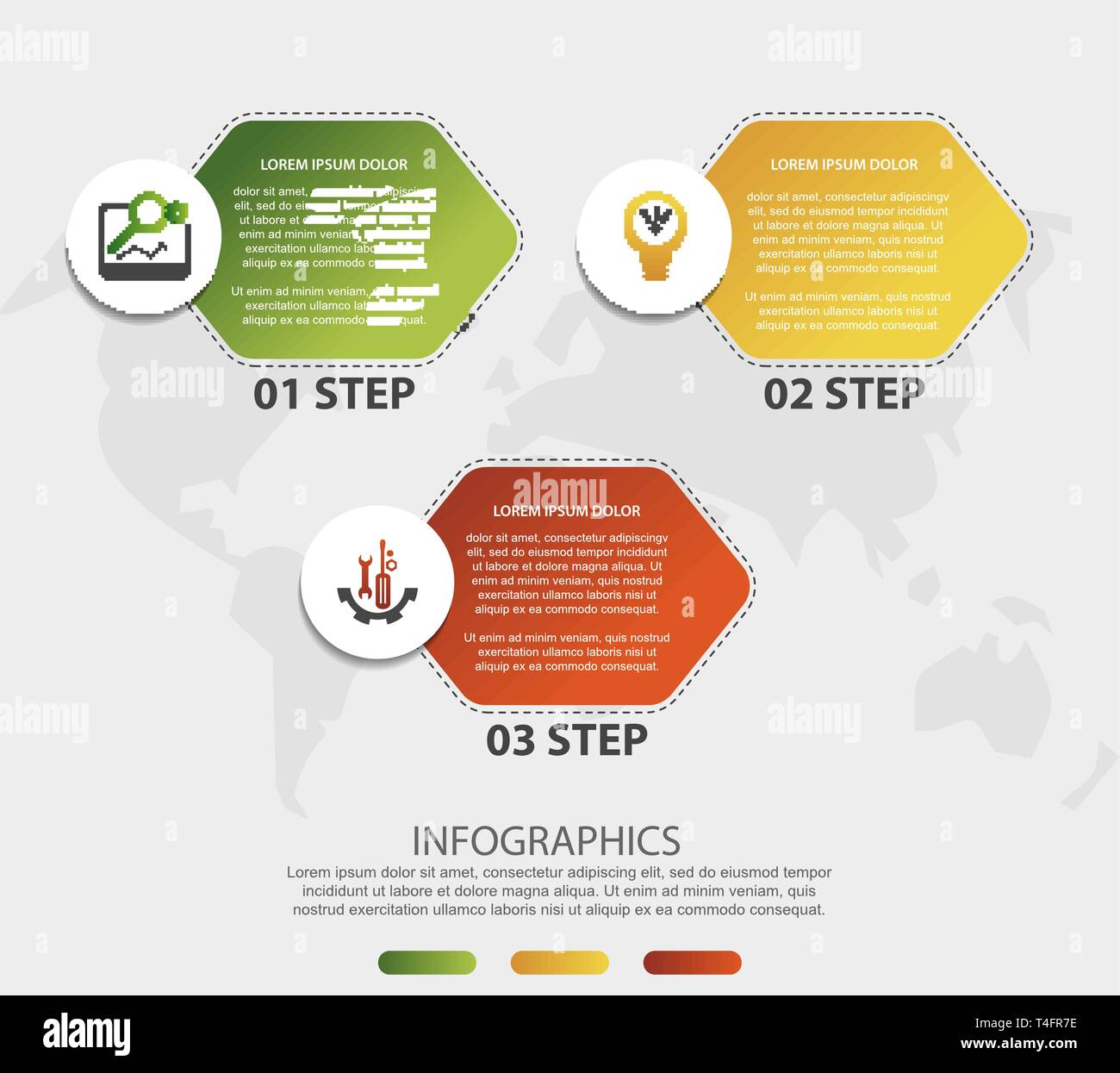Moderne 3D-Vektor Illustration. Timeline Prozessablauf Infografik ...