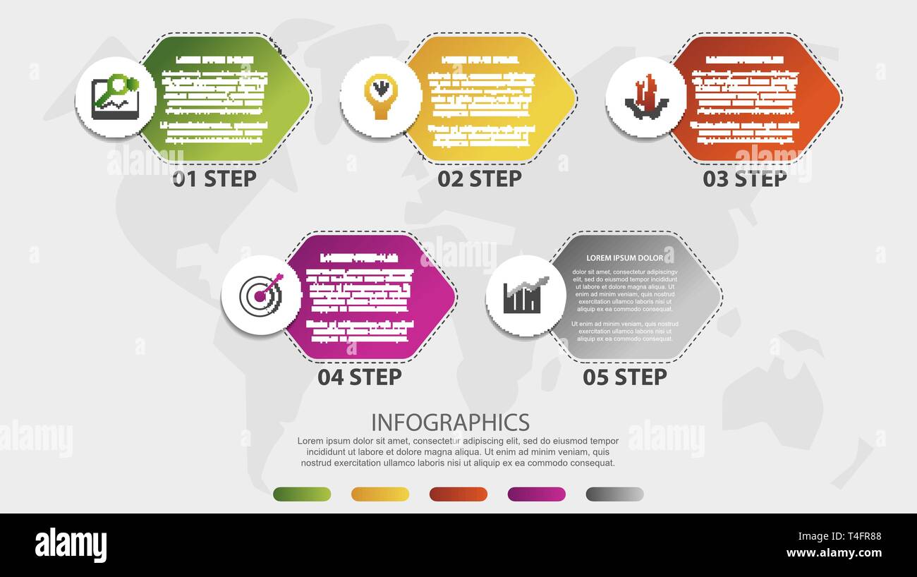 Moderne 3D-Vektor Illustration. Timeline Prozessablauf Infografik ...