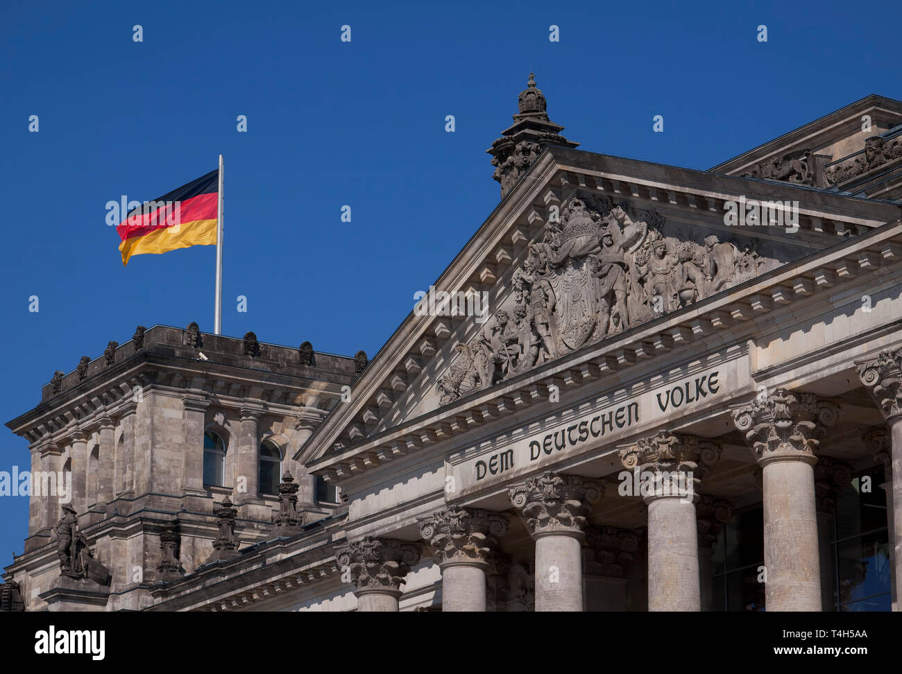 Reichstag, historischen Gebäude in Berlin, Deutschland, gebaut im Reichstag (Deutsch: Reichstag ...