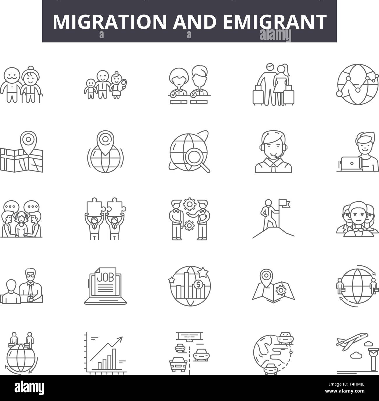 Menschenhandel migration Stock-Vektorgrafiken kaufen - Alamy