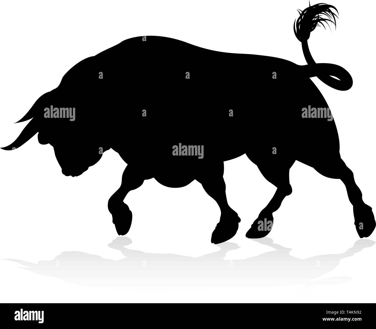 Stier silhouette Stock-Vektorgrafiken kaufen - Alamy