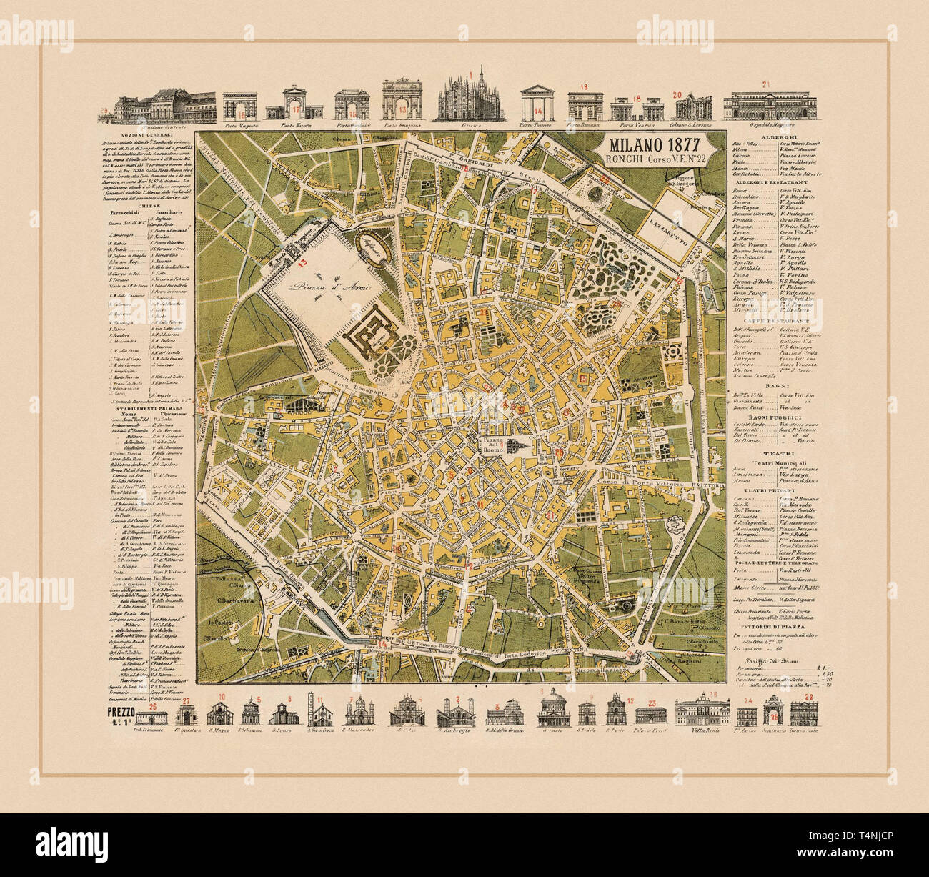 Map of milan -Fotos und -Bildmaterial in hoher Auflösung – Alamy