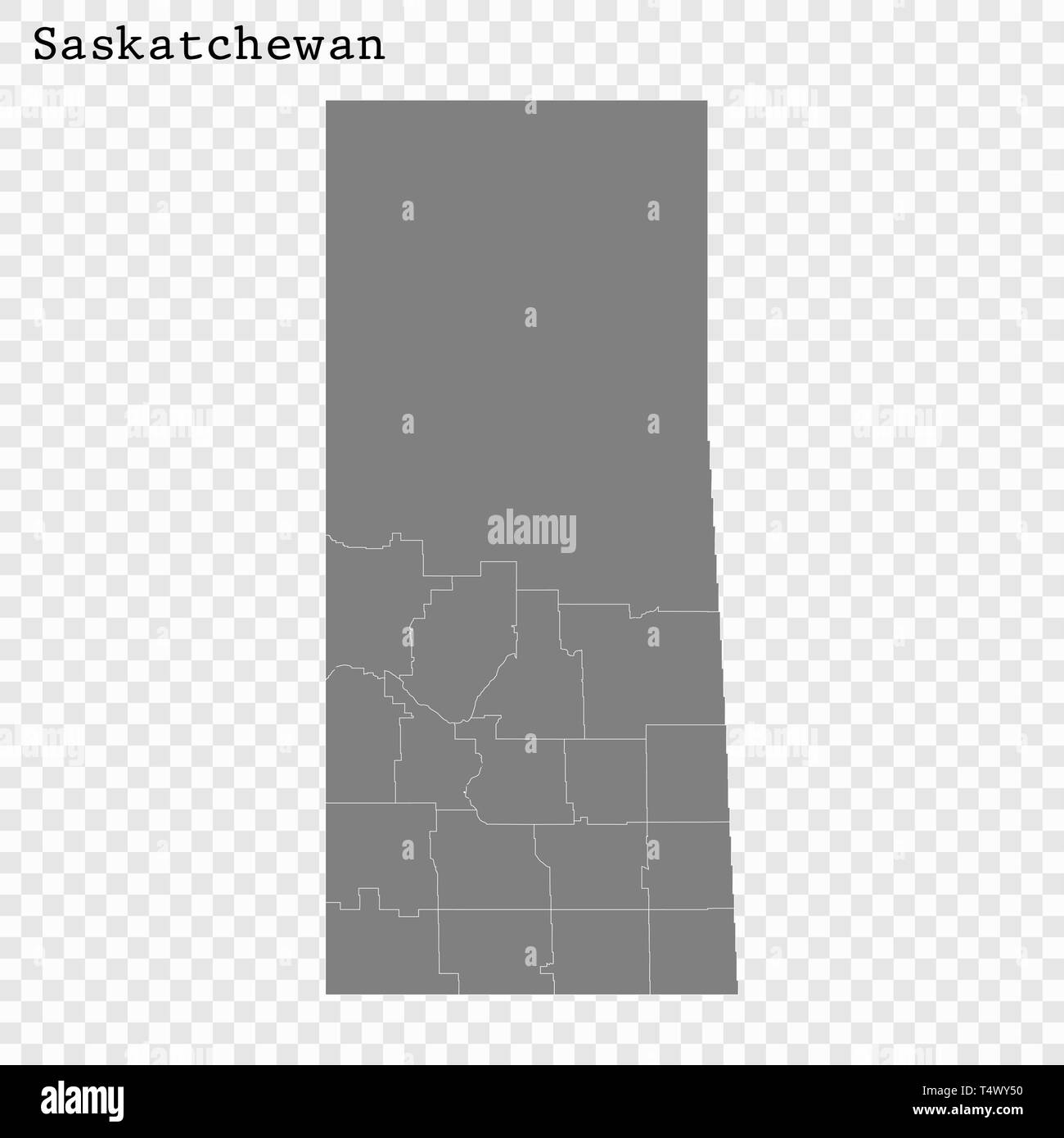 Political map of saskatchewan Schwarzweiß-Stockfotos und -bilder - Alamy
